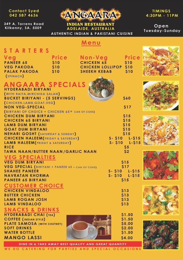 Our Menu – Angaara